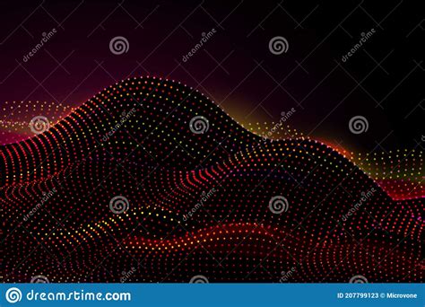 Wave 3d Big Data Visualization Analysis Infographic Cartoon Vector 127044735