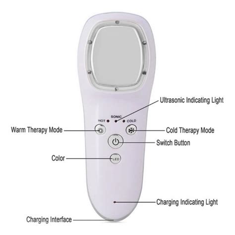 Badu Bg Ултразвукова мезотерапия за лице Led Photon Лифтинг на лице Стягане Вибрация Премахване
