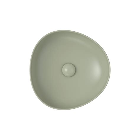 Pebble Small Above Counter Basin Matte Olive Cargo Bathrooms And Kitchens