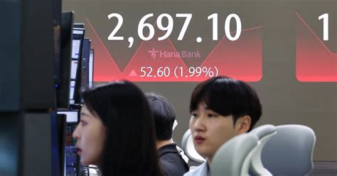 코스피 경기침체 우려 해소에 2700선 턱밑8만전자 회복