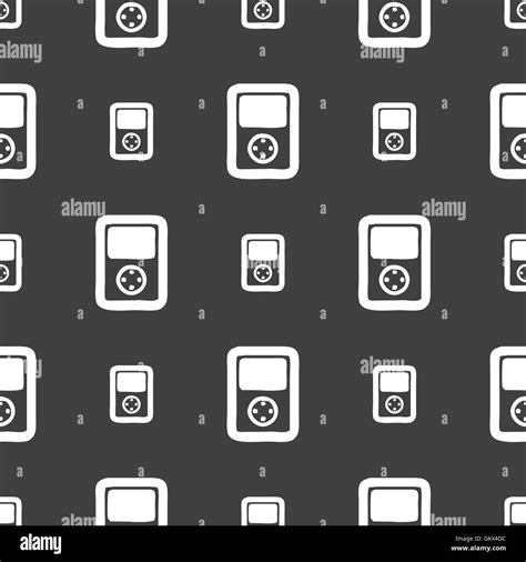 Tetris Video Game Console Icon Sign Seamless Pattern On A Gray Background Vector Stock Vector