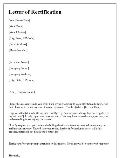 Letter Template For Incorrect Billing Invoice Apology Free Samples In