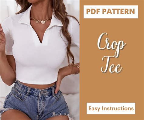 Crop Top Pattern Pdf Instant Download Womens Cropped Etsy Australia
