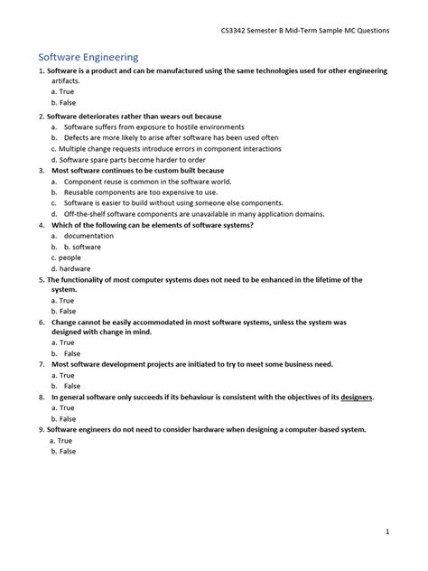 Mid Term Mc Questions Samples Pdf Software Development Process Software Prototyping