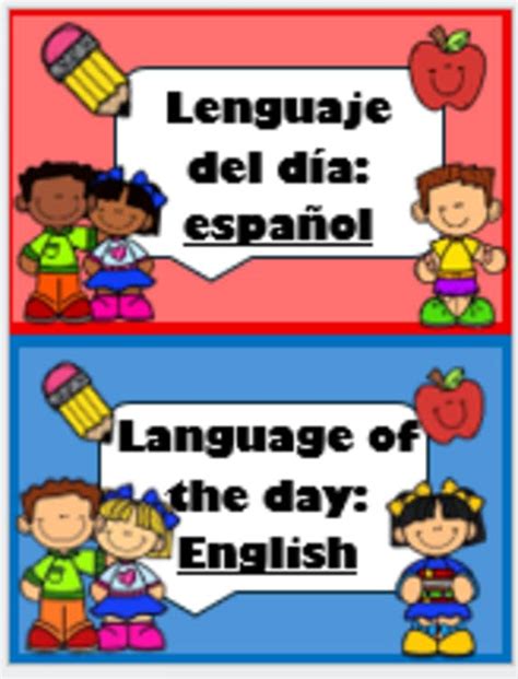 Language Of The Day Signs Dual Languagecross Linguistic Connections
