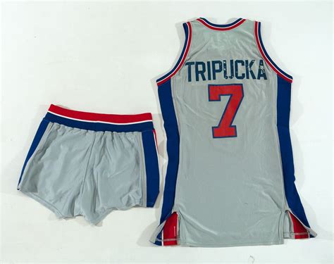 1981 82 Kelly Tripucka Detroit Pistons Rookie Season Game Worn Home