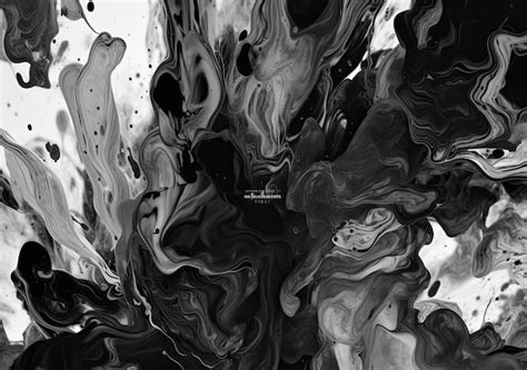 Premium Ai Image Black Liquid Ink Texture Cloud