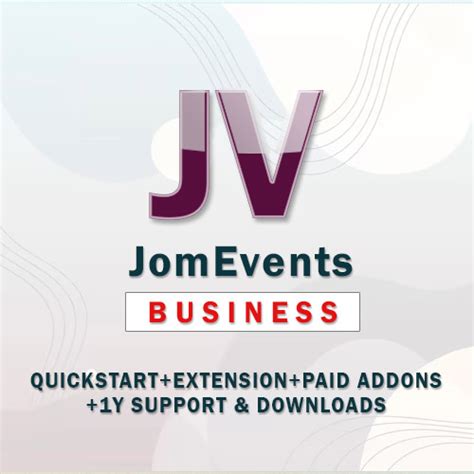 JomEvents Extension Business All In One Package Paid Addons