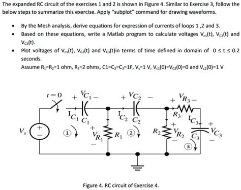 Solved The Expanded Rc Circuit Of The Exercises 1 And 2 Is Shown In