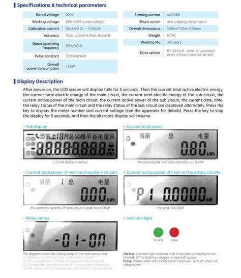 Single Phase Secure Electric Smart Meter Lorawan Multifunction Load Identification