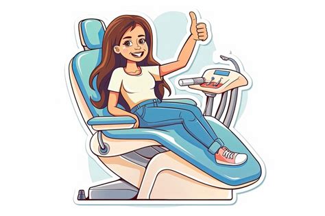 Premium Photo A Cute Russian Girl Sits In A Dental Chair Flashing A