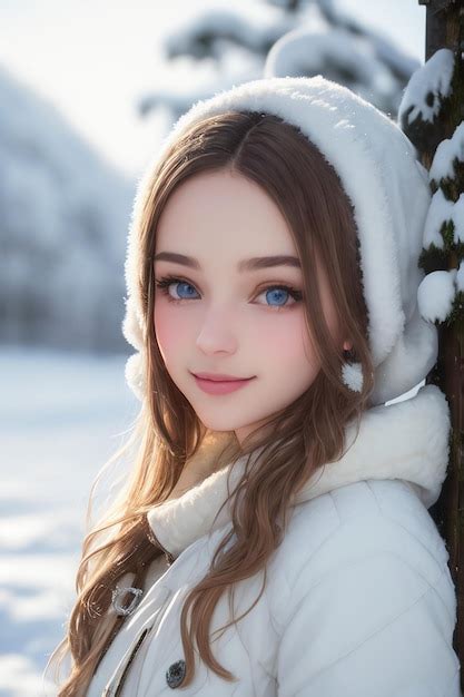 Beautiful Girl Snow Images Free Download On Freepik