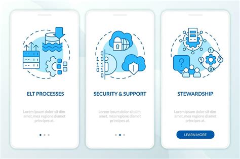 Data Lake Architecture Components Blue Onboarding Mobile App Screen