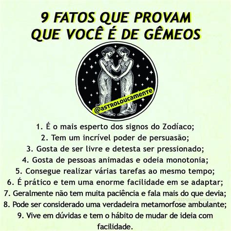 9 Fatos Que Provam Que Você é De Gêmeos 🤗♊ Confere Quais São As Suas