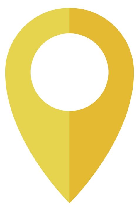 Premium Vector Yellow Map Pin Location Point Geography Symbol