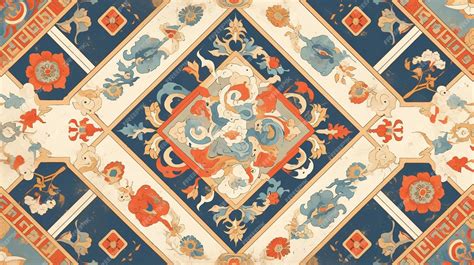 Heritage Patterns Of Xiangyang China Premium Ai Generated Vector