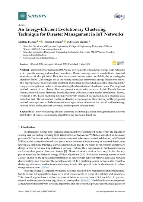 Pdf An Energy Efficient Evolutionary Clustering Technique For