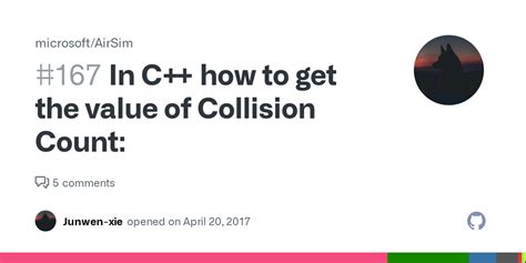 In C How To Get The Value Of Collision Count Issue 167