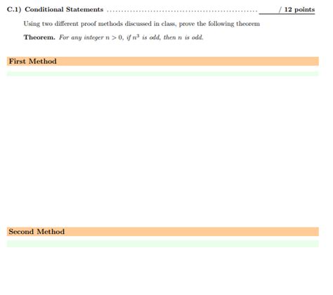 Solved C Conditional Statements Using Two Different Proof Chegg