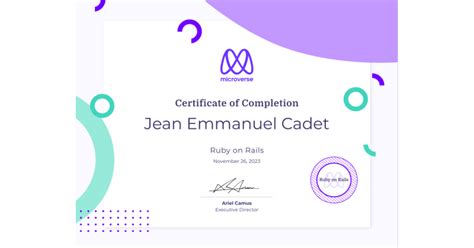 Jean Emmanuel Cadet On Linkedin Microverse Ruby On Rails Module • Jean