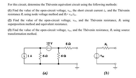 Solved For This Circuit Determine The Thévenin Equivalent