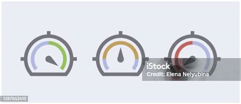 다채로운 정보 그래픽 게이지 요소 벡터 그림입니다 속도계 아이콘 또는 화살표로 기호 Brand Name Online