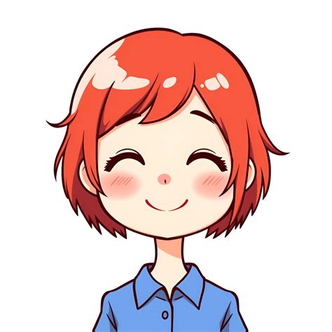 Smiling Redhead Anime Girl Portrait Free Download Ai Scribbles