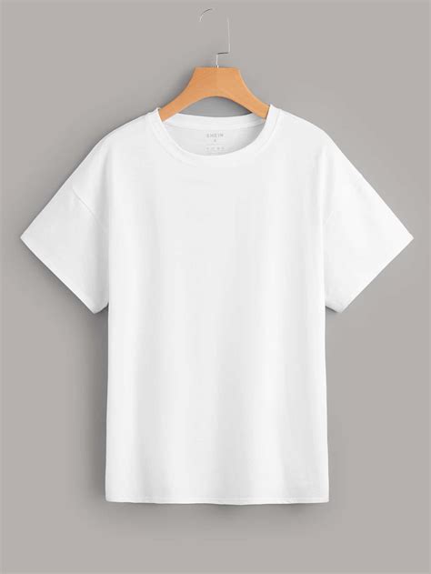 Solid Drop Shoulder Tee Plain White Tee Shirts Plain White T Shirt White Tee Shirts