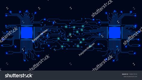 Circuit Board Technology Cpu Microprocessor Interface Stock Vector Royalty Free 1105517213
