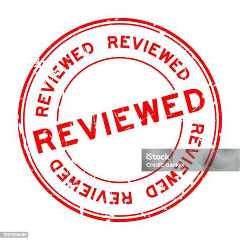 그런 지 빨간색 흰색 배경에 고무 인감 도장 라운드 단어 검토 기념식에 대한 스톡 벡터 아트 및 기타 이미지 기념식 배경
