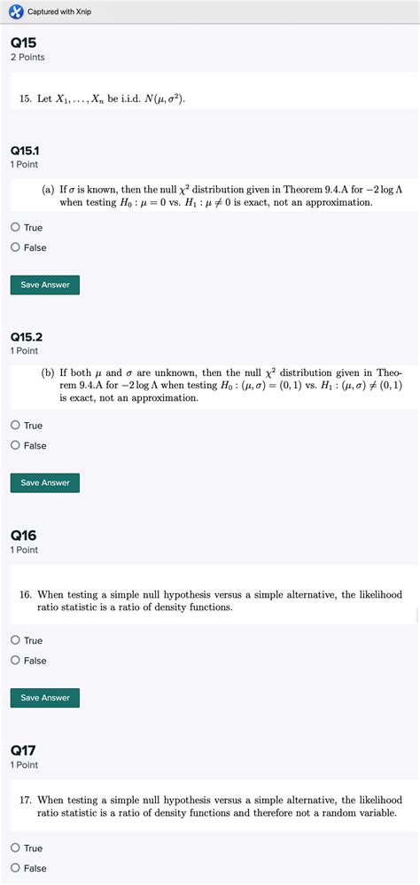 Solved Captured With Xnip Q15 2 Points 15 Let X1 Xn