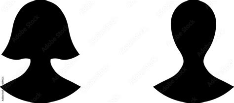 Generic Anonymous Social Media Web User Account Female Woman And Male Man Profile Avatar Symbol