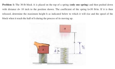 solved problem 1 the 30 1b block a is placed on the top of