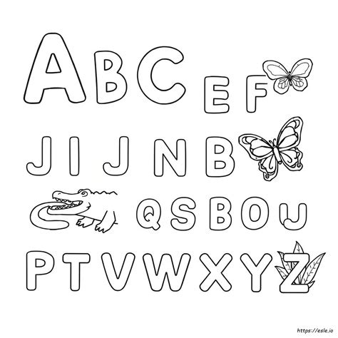 Abecedario Para Colorear Con Imágenes