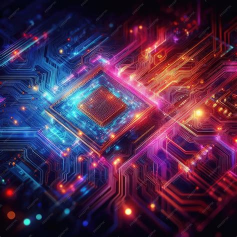 Premium Ai Image Abstract Cpu Circuitry A Digital Symphony