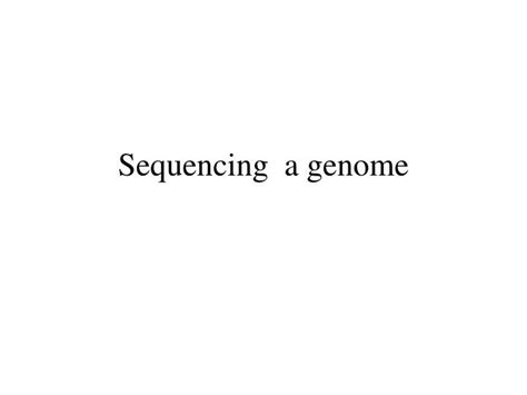 PPT Sequencing A Genome PowerPoint Presentation Free Download ID
