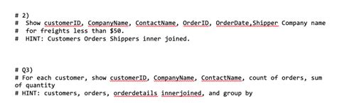solved for the following questions use the northwind