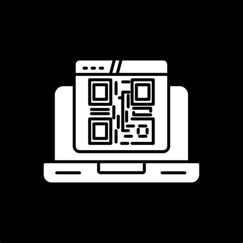 Qr Code Glyph Inverted Icon 42800727 Vector Art At Vecteezy