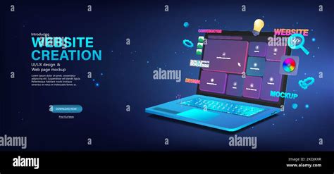 Computer Laptop Banner Stock Vector Images Alamy