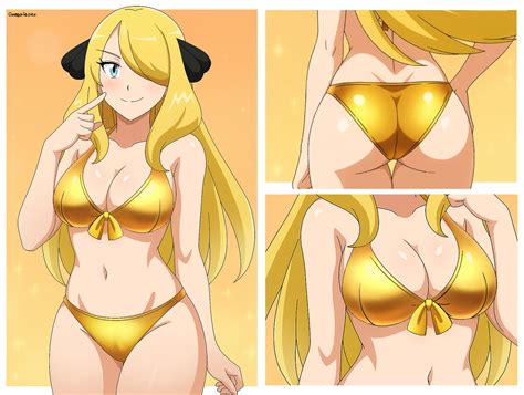 Alexkonakona Cynthia Pokemon Nintendo Pokemon Pokemon Dppt Highres 1girl Ass Bikini