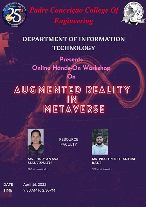 Prathmesh Rane On Linkedin Augmentedreality Workshop Latepost Metaverse Seminaronline…