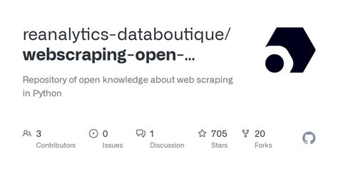github reanalytics databoutique webscraping open project repository of open knowledge about