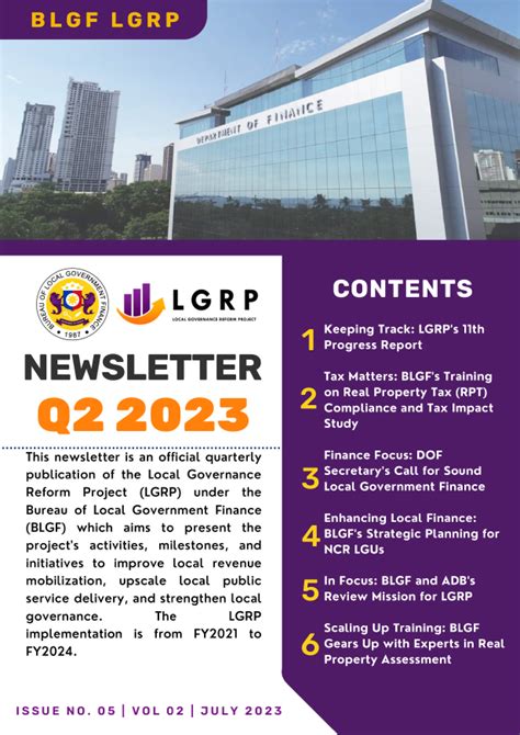 Lgrp E Newsletter Dof Bureau Of Local Government Finance