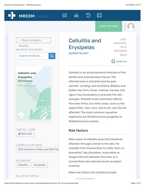 Cellulitis And Erysipelas Pdf Immunology Epidemiology