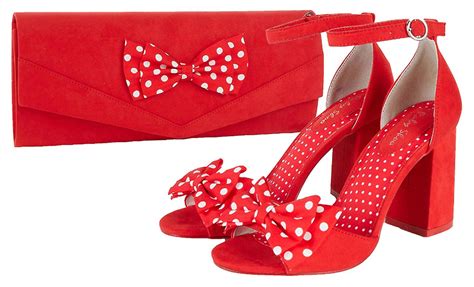 Ruby Shoo Dorry Red Peeptoe Sandal With Bow Fruugo Us