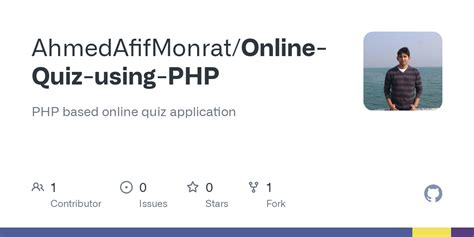 Github Ahmedafifmonratonline Quiz Using Php Php Based Online Quiz