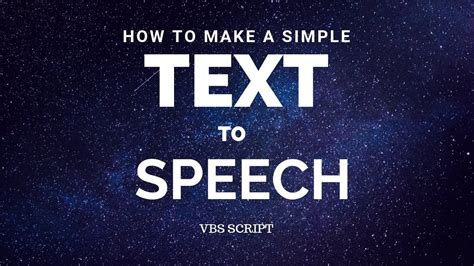 How To Make A Simple Text To Speech Vbs Script On Your Pclaptop Youtube