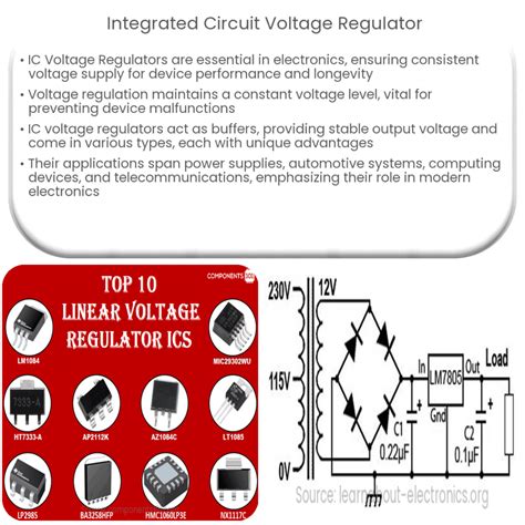 Integrated Circuit Voltage Regulator How It Works Application And Advantages