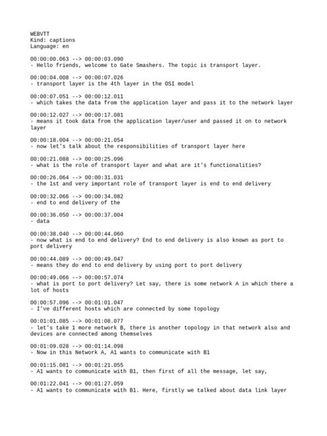Lec 63 Transport Layer Responsibilities Of Transport Layer Osi Model Computer Networks En