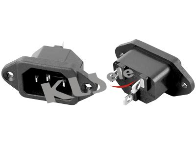 C14 AC Power Socket Solder Type KLS Connector